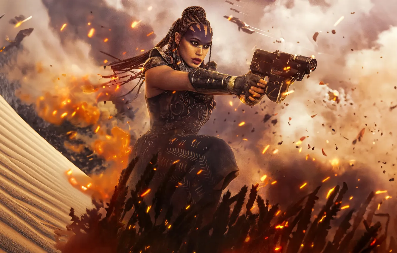 Wallpaper field, girl, weapons, 2024, Rebel Moon - Part Two The ...