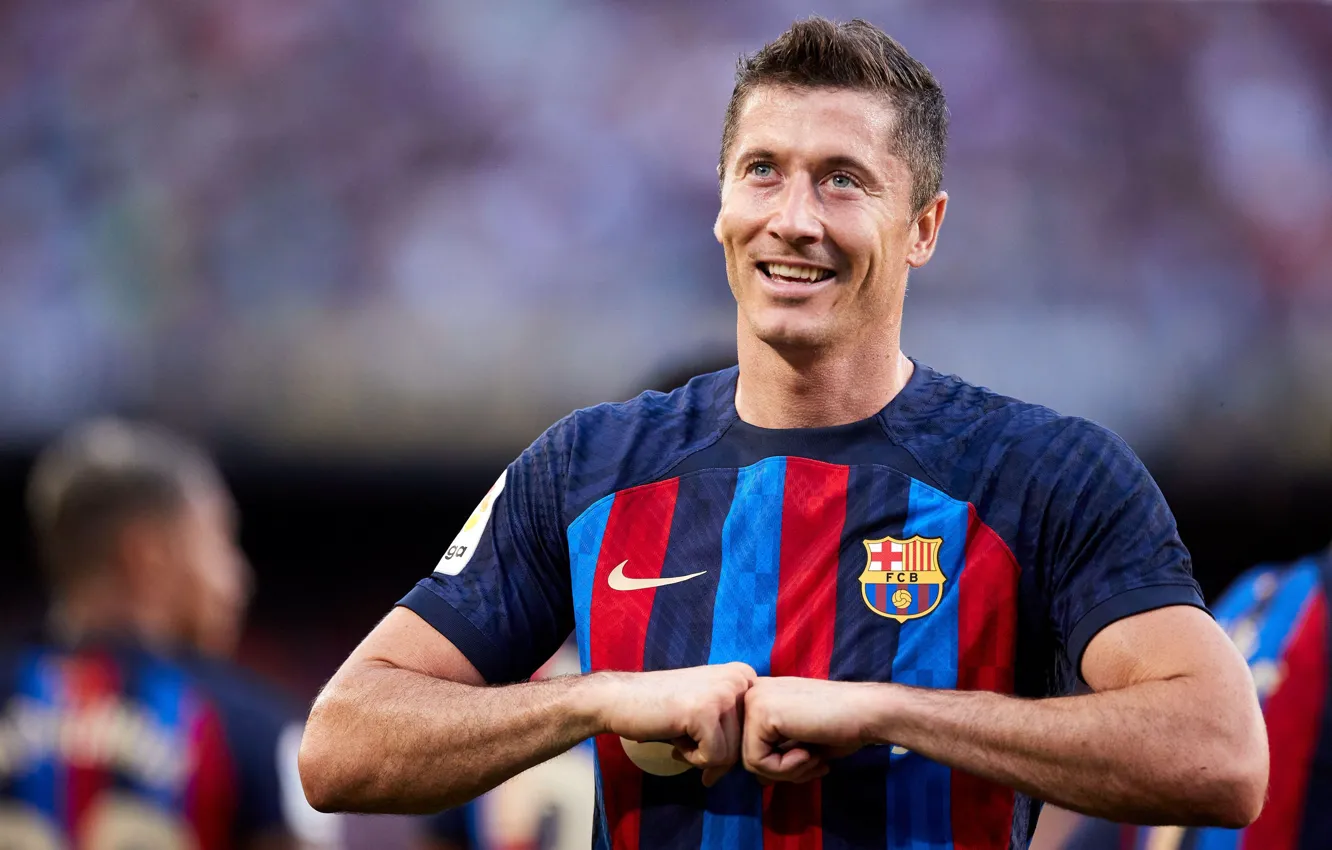 Wallpaper football, sport, Barcelona, Robert Lewandowski for mobile and ...