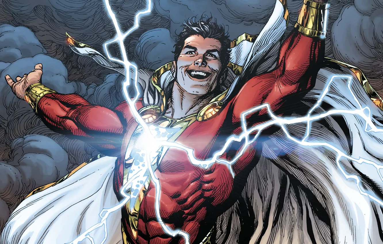 Wallpaper fantasy, lightning, comics, artwork, superhero, costume ...