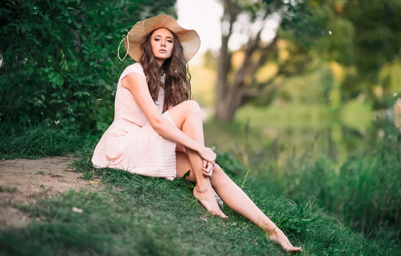 Wallpaper Look Girl Nature Pose Hat Disha Shemetova Ilya Pistols