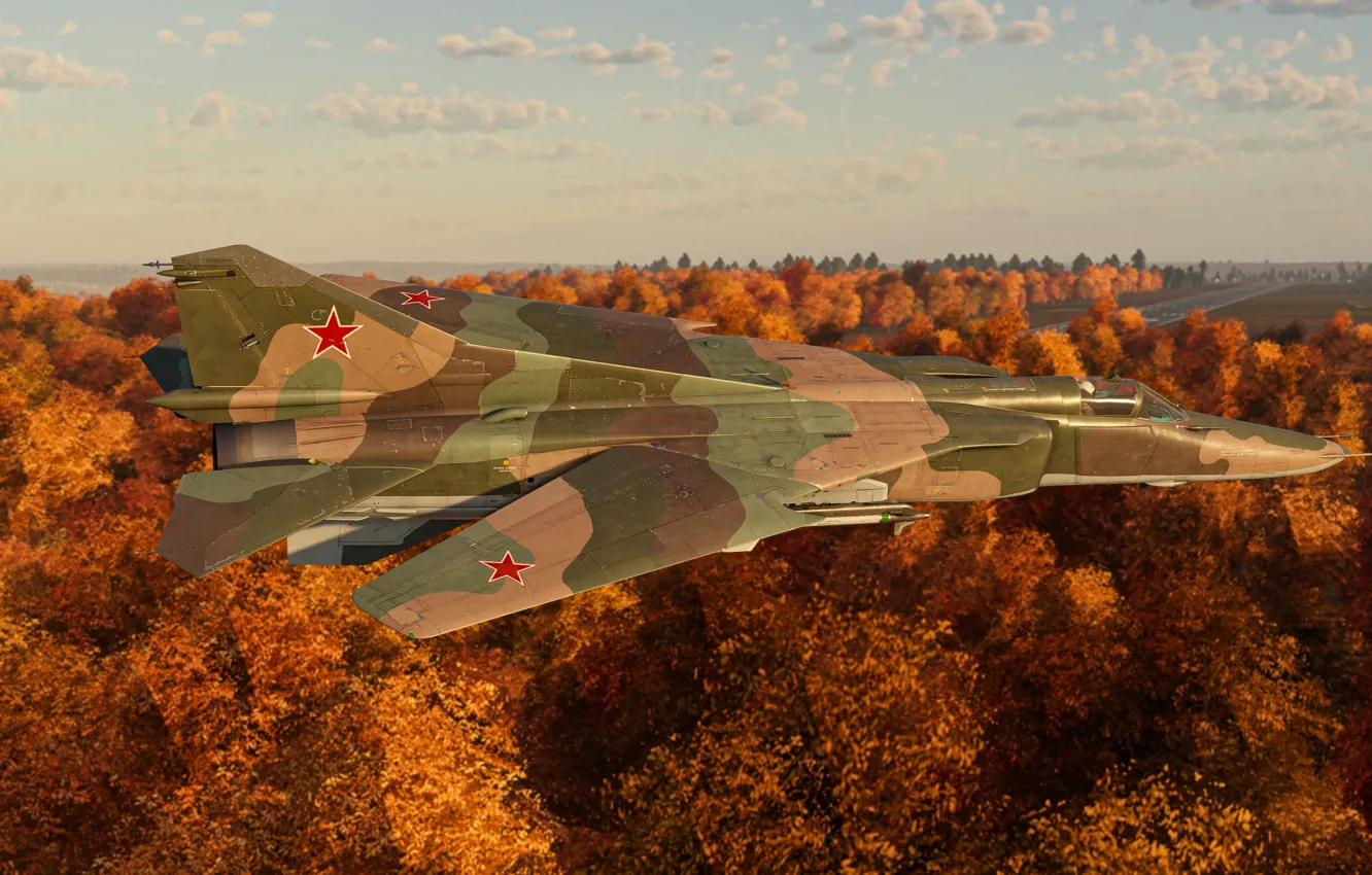 Wallpaper USSR, fighter-bomber, OKB MiG, MiG-27M for mobile and desktop ...