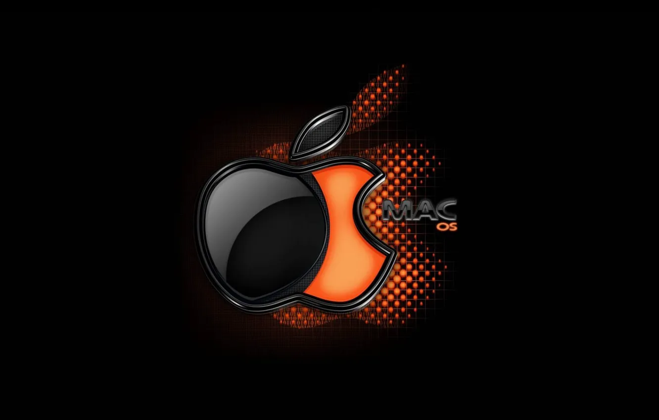 Wallpaper MAC, BACKGROUND, BLACK, LOGO, APPLE, BRAND for mobile and ...