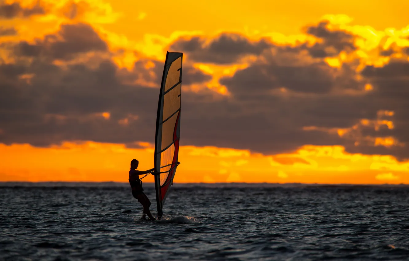 Wallpaper young, wave, windsurfing, windsurf, windsurfer, watersport ...