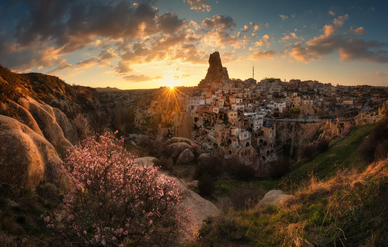 Wallpaper landscape, sunset, nature, home, Turkey, Cappadocia, Krasimir Matarov for mobile and ...