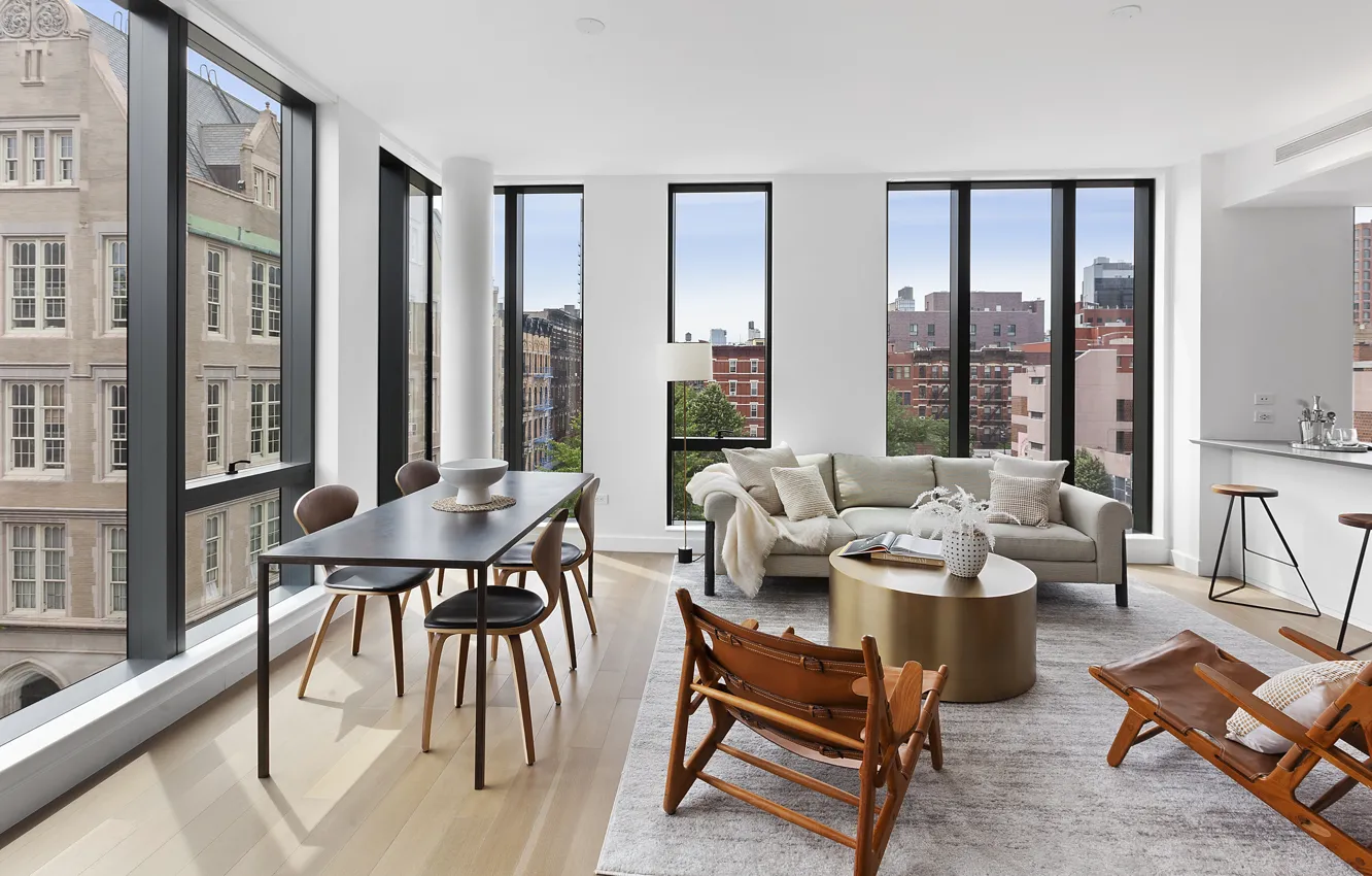 Wallpaper design, style, interior, New York, kitchen, Manhattan ...