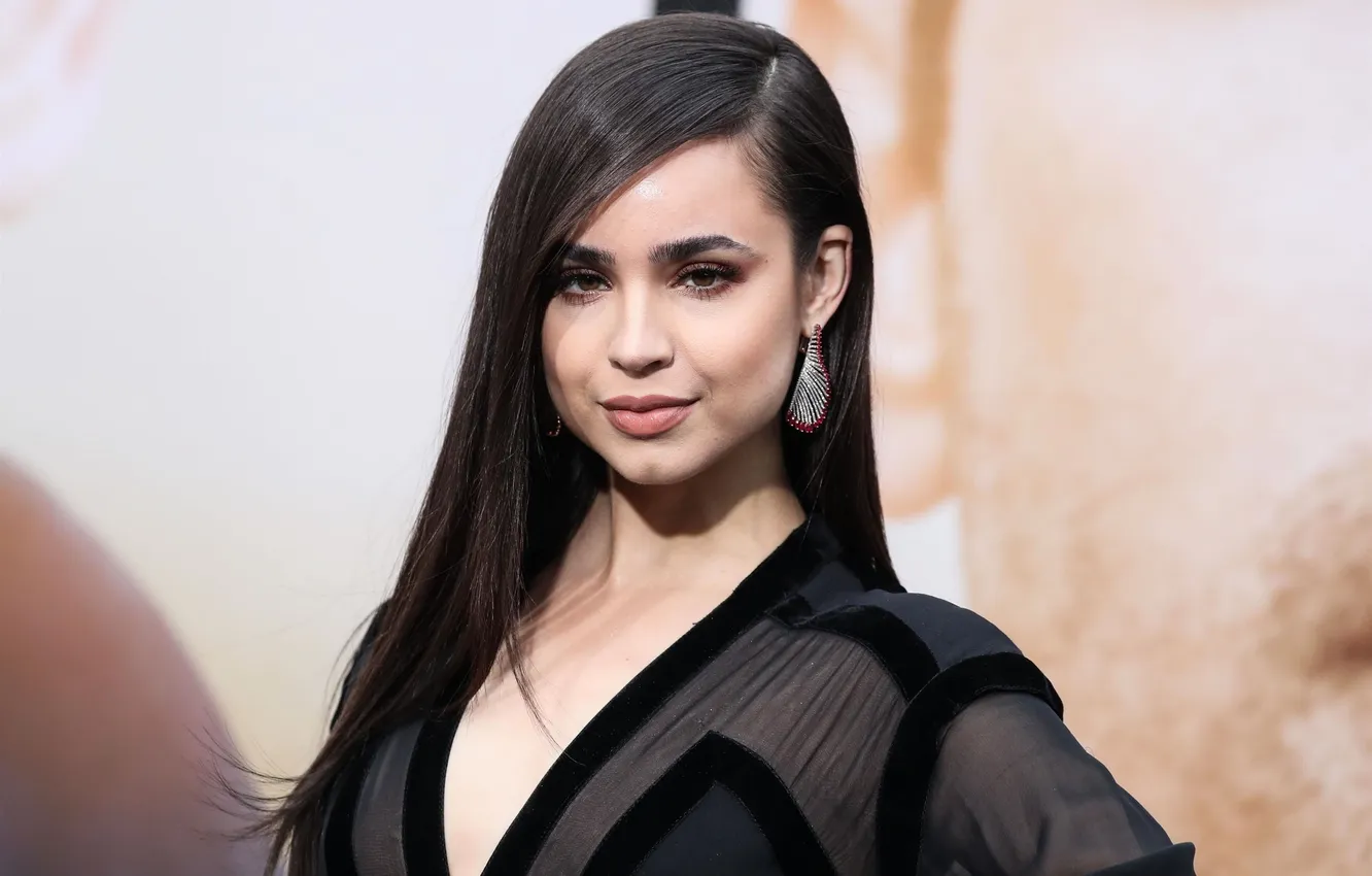 Wallpaper look, pose, makeup, actress, singer, Sofia Carson, Sofia Carson, earring in the ear ...