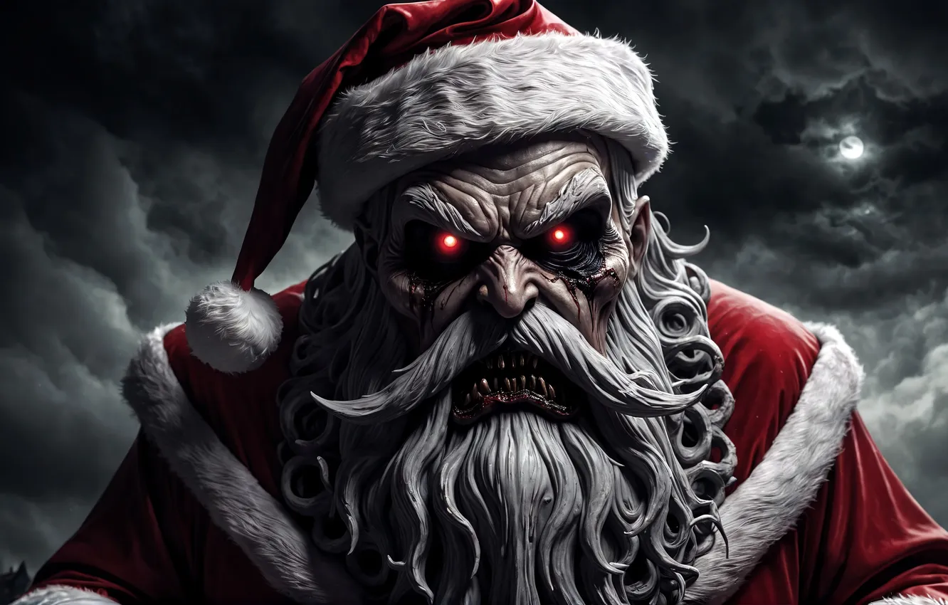 Wallpaper new year, evil, Santa Claus for mobile and desktop, section ...