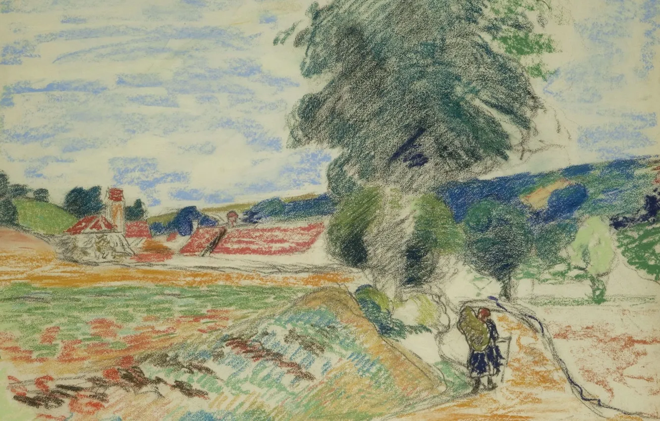 Wallpaper landscape, figure, Arman Hyomin, Armand Guillaumin for mobile ...