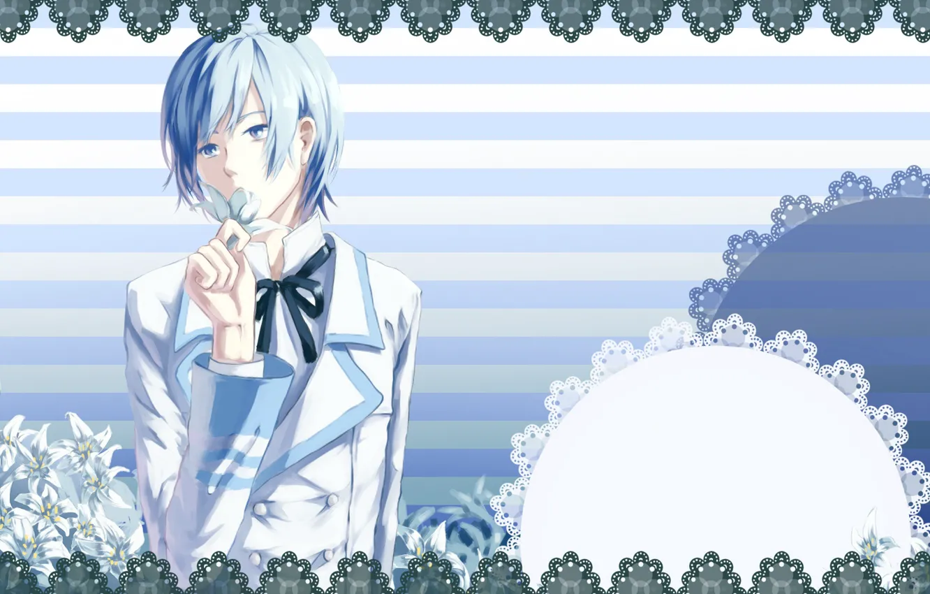 Wallpaper background, Lily, guy, Vocaloid, Vocaloid, Kaito for mobile ...