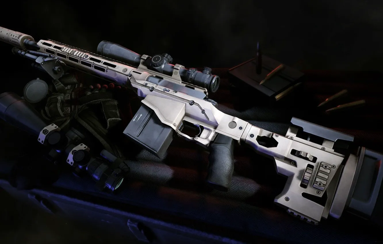 Wallpaper weapons, guns, sight, muffler, sniper rifle, Sniper Ghost ...