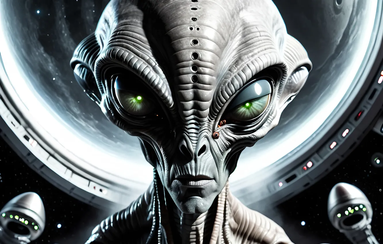 Wallpaper alien, eyes, creature for mobile and desktop, section ии арт ...