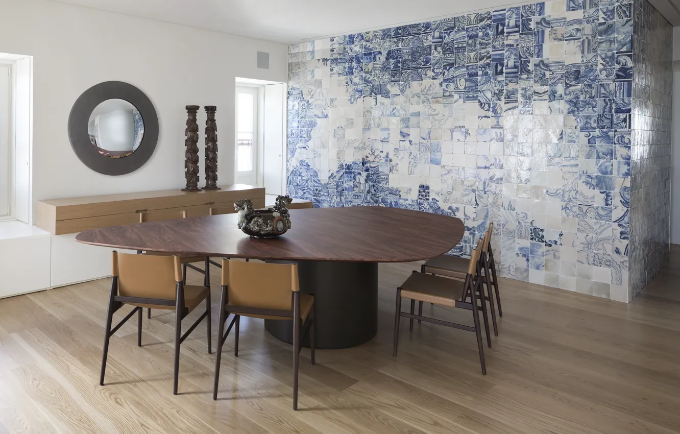 Wallpaper design, style, interior, dining room, by Studio Arthur Casas ...