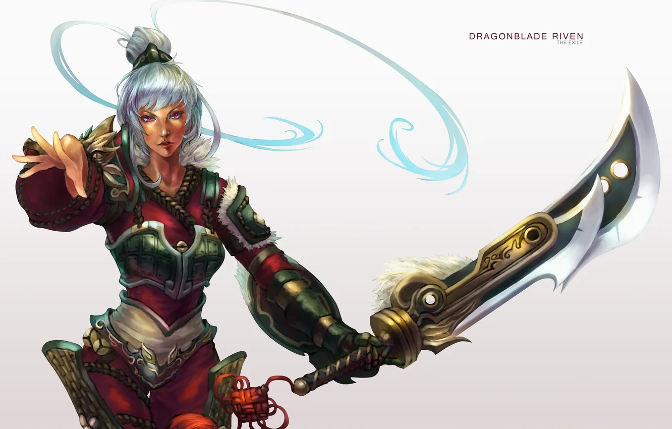 Wallpaper League of Legends, riven, LoL, Exile, Dragon Blade for mobile ...