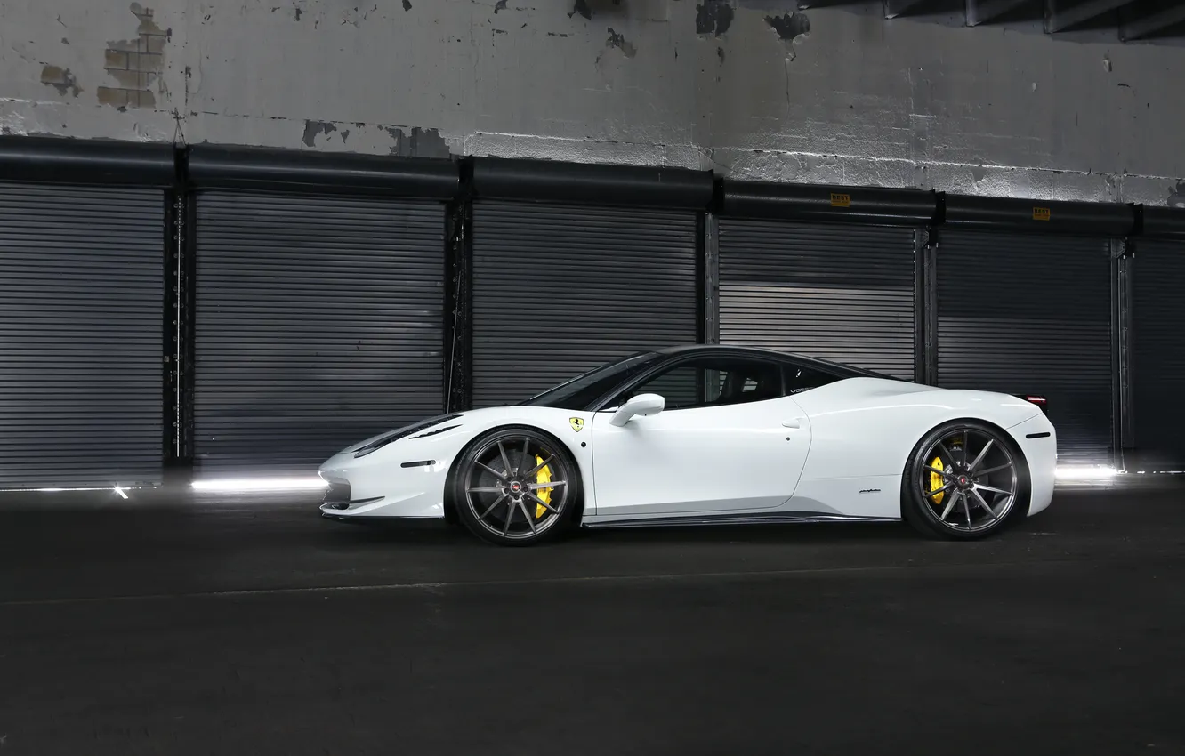 Wallpaper white, night, Italy, Ferrari, white, Ferrari, night, 458 ...