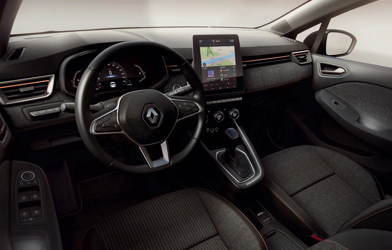Wallpaper interior, Renault, Clio, the interior of the car, 2021 ...