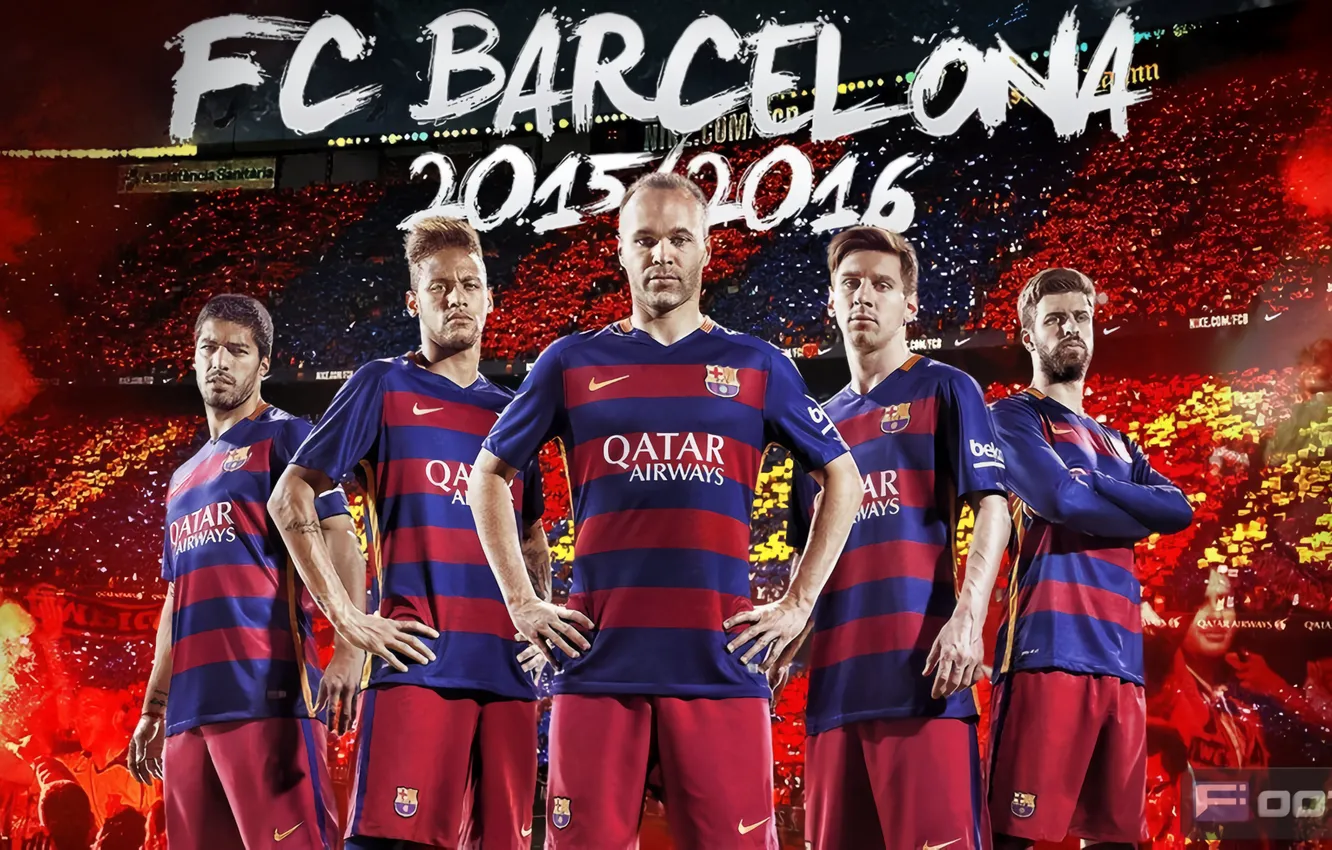Wallpaper FC Barcelona, Iniesta, Suarez, Spades, Neymar Jr, Leo Messi ...