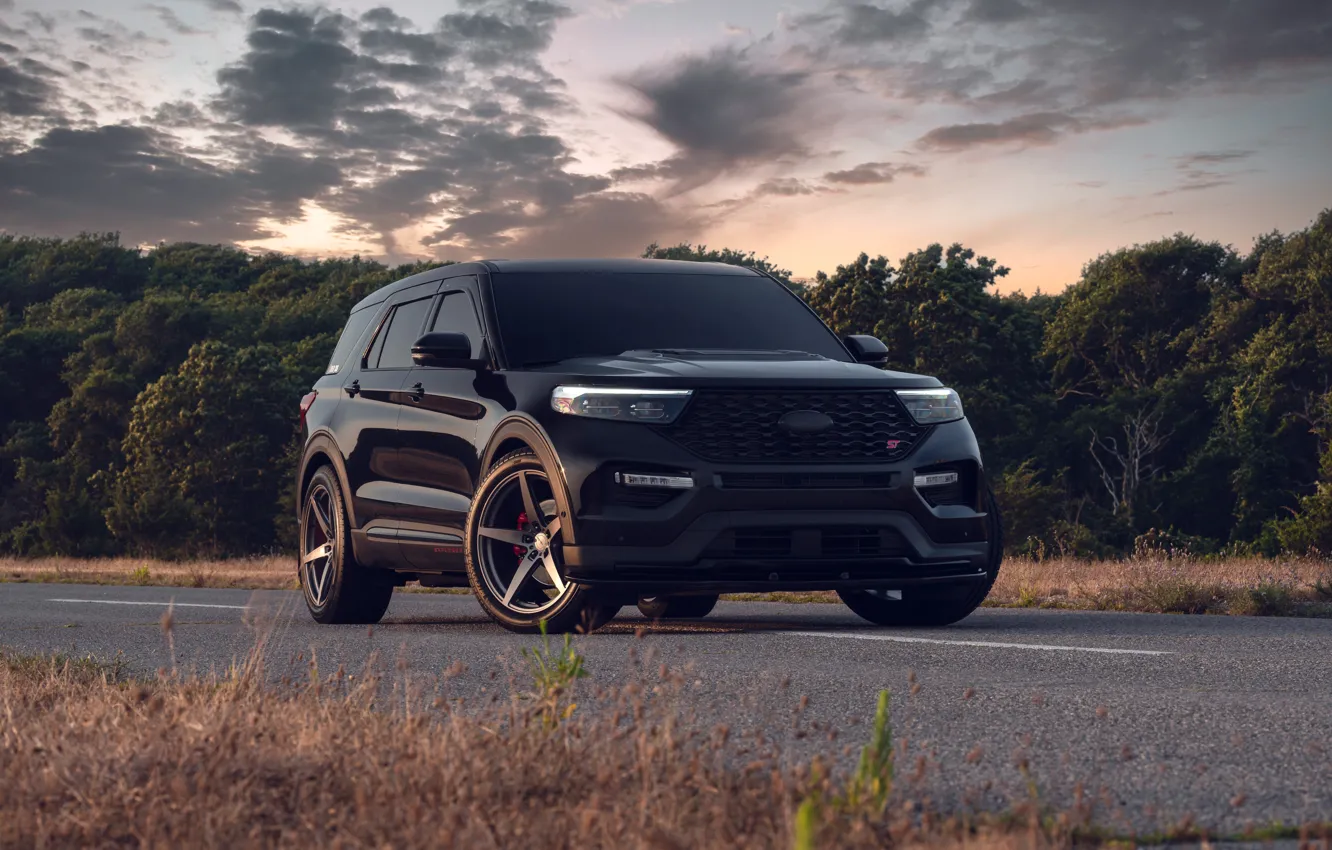Wallpaper Black, Evening, Road, Explorer ST images for desktop, section ...