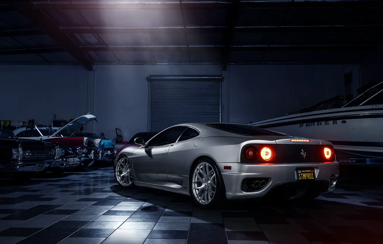 Wallpaper Ferrari, 360, Modena, Supercar, Silver, Wheels, Before, Rear ...