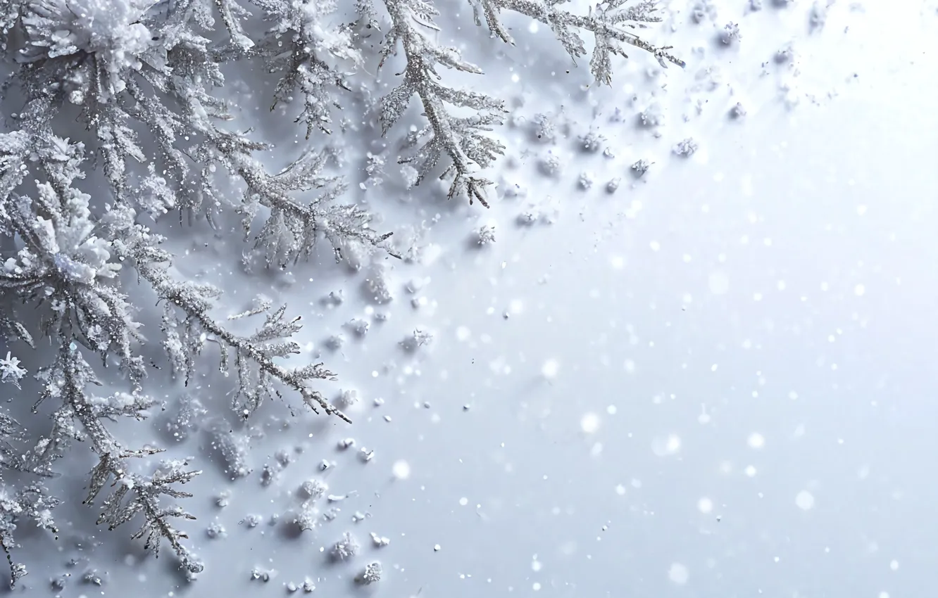 Wallpaper Winter, Ice, Snowflakes, Background, Presentation, AI art ...