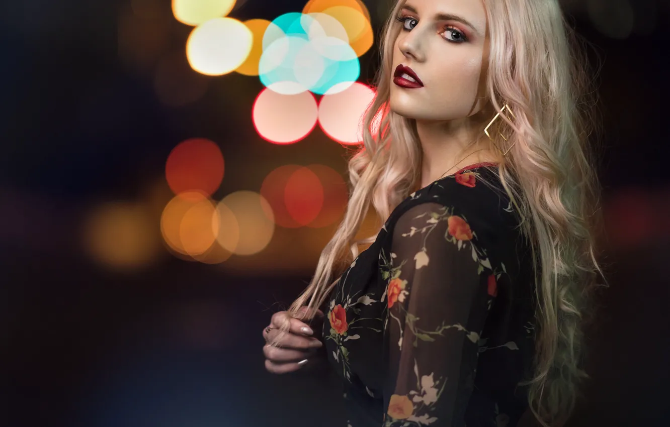 Wallpaper look, glare, background, blonde, long hair for mobile and ...