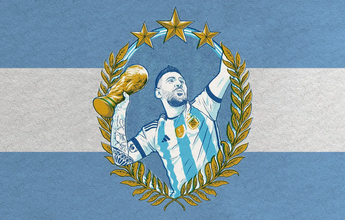 Wallpaper joy, victory, flag, fifa world cup, Argentina, Lionel Messi ...