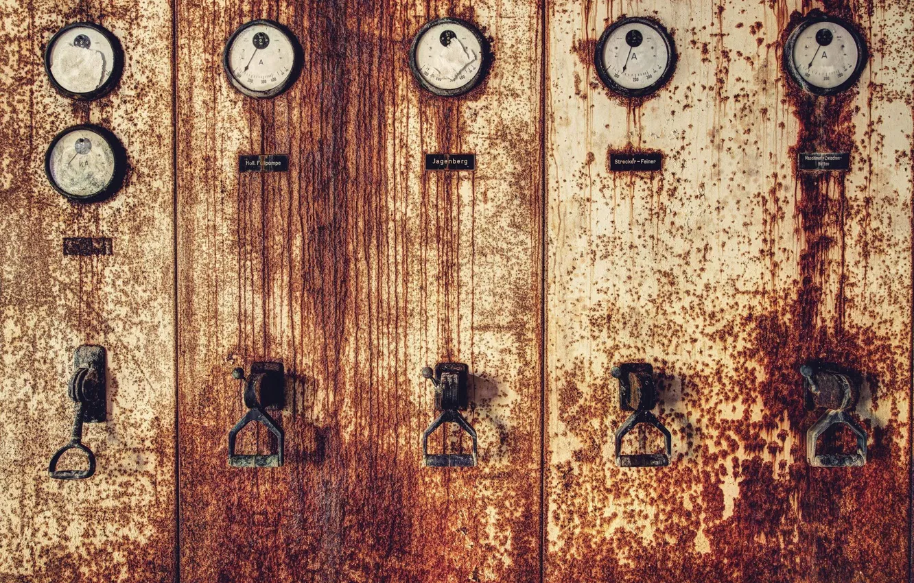Wallpaper arrows, rust, metal, iron, pressure gauges for mobile and ...