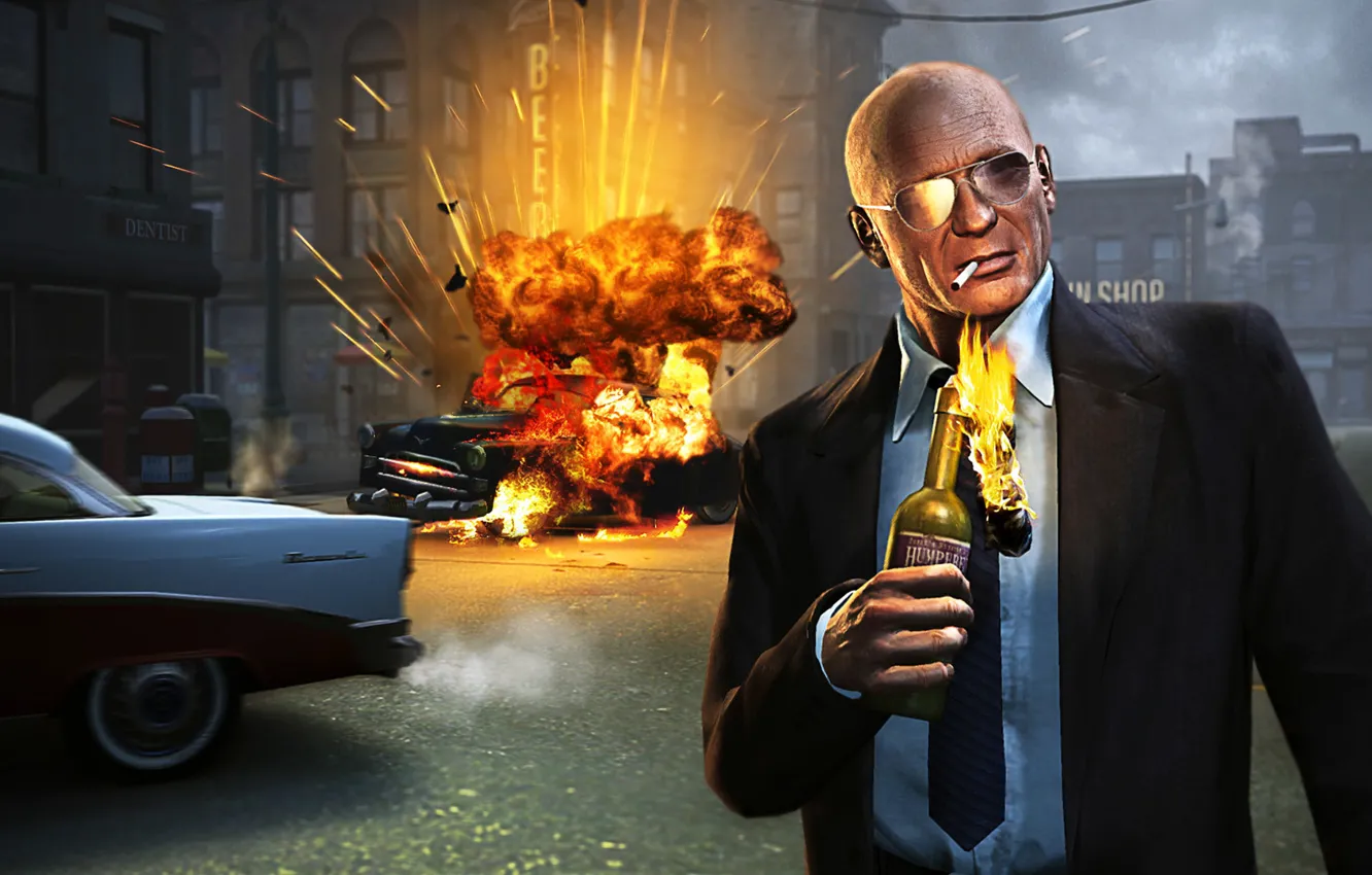 Wallpaper the explosion, killer, Mafia 3, Molotov for mobile and ...