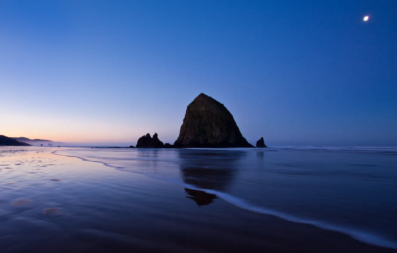 Wallpaper sea, water, landscape, rock, the ocean, the evening images ...