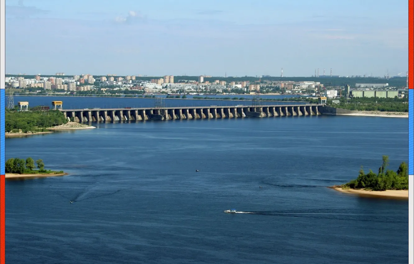 Wallpaper city, dam, Russia, river, view, Volga, Volga, Tolyatti for ...