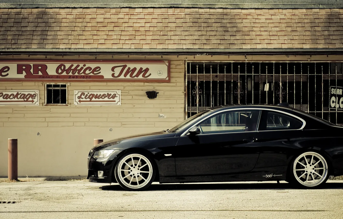 Wallpaper black, BMW, BMW, black, 335i, 360 three sixty forged, 3 ...