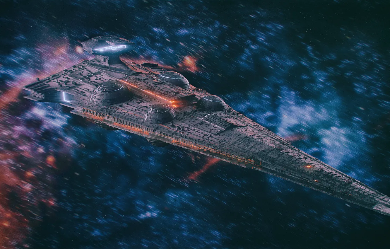 Wallpaper space, stars, ship, camera, interdictor cruiser star ...