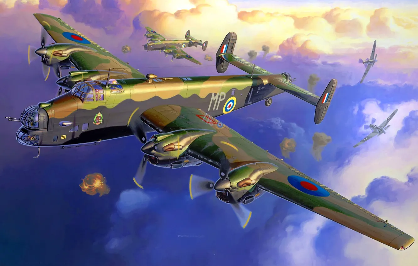 Wallpaper RAF, Handley Page Halifax, Heavy bomber, Halifax B.Mk.I for ...
