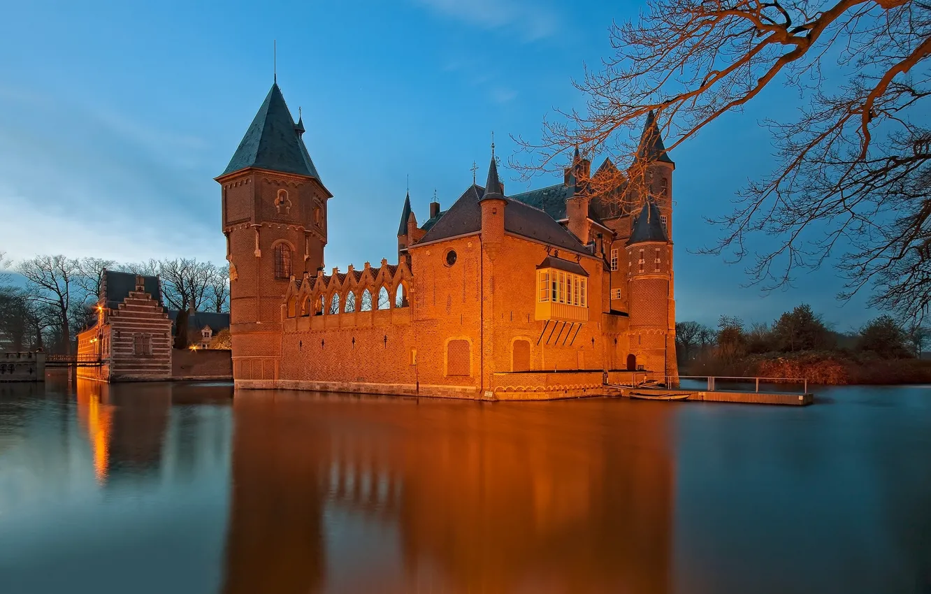 Wallpaper water, castle, Netherlands, ditch, Netherlands, Heeswijk ...