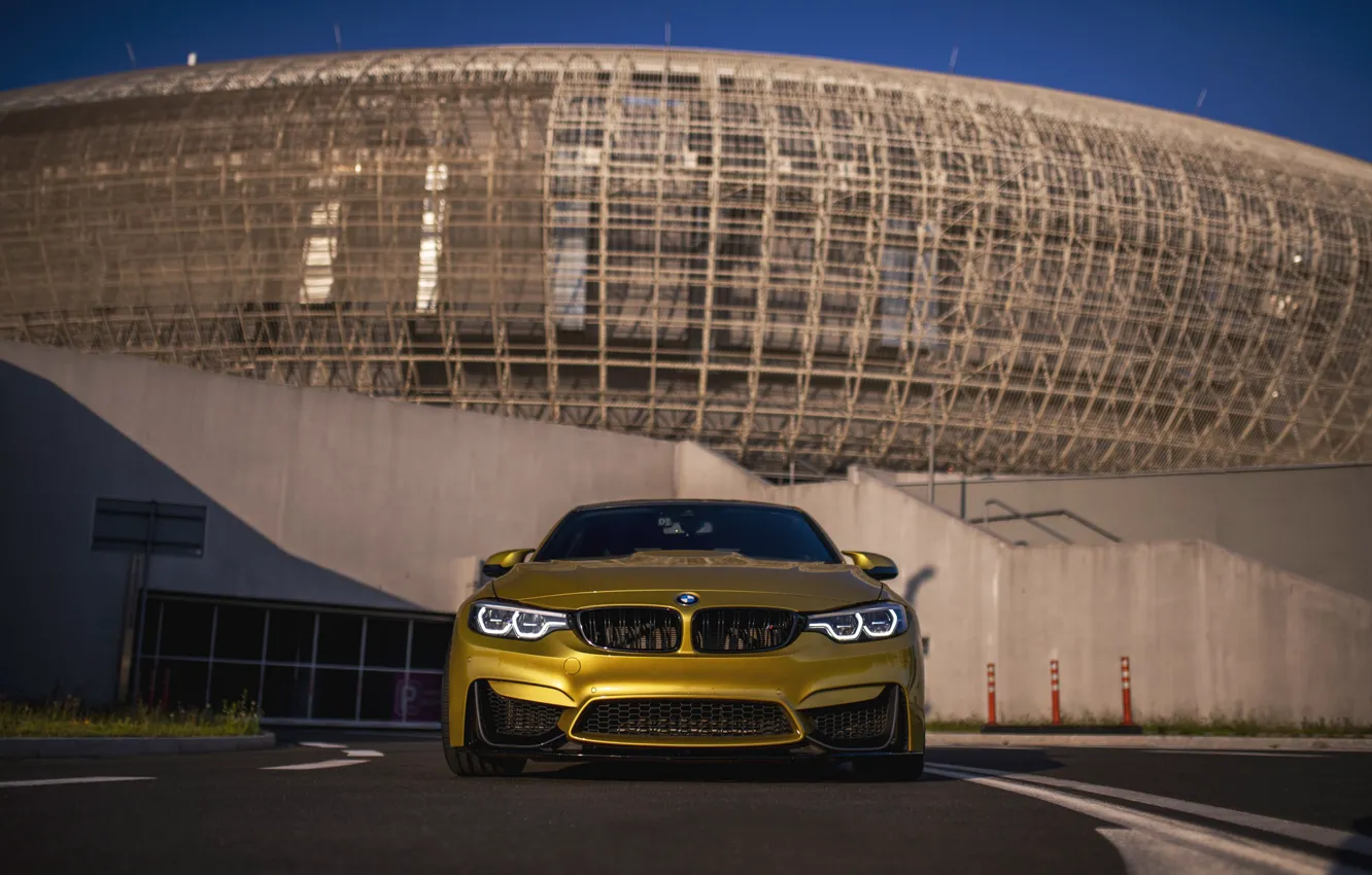 Wallpaper Yellow, F80, M3, Front view for mobile and desktop, section ...
