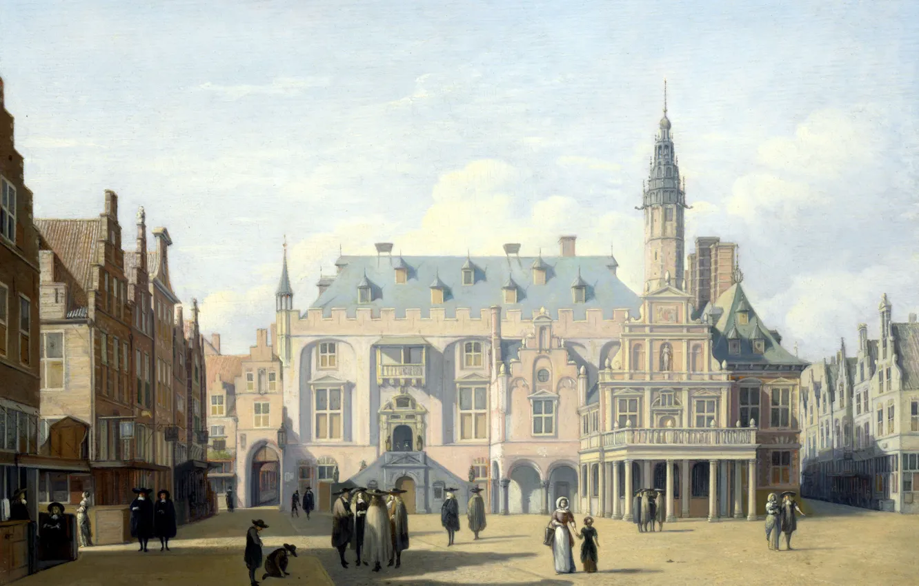 Wallpaper picture, the urban landscape, Gerrit Adriaenszoon Berckheyde ...