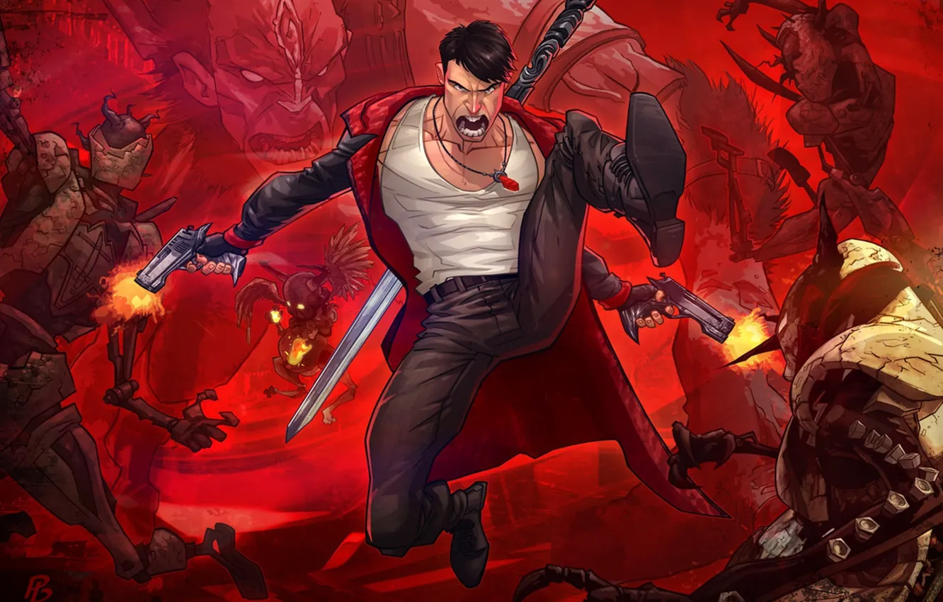 Wallpaper Dante, Dante, Capcom, Devil May Cry, Patrick Brown, DmC ...