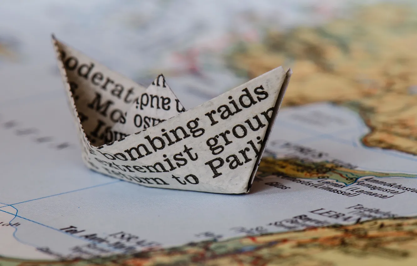 Wallpaper sea, boat, map for mobile and desktop, section разное ...