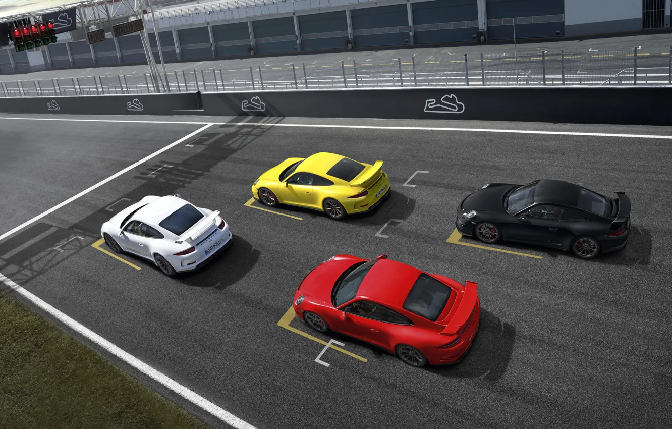 Wallpaper gt3, yellow, group images for desktop, section porsche - download