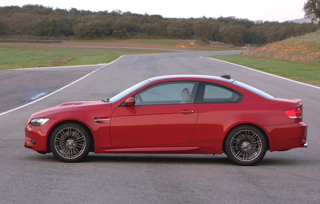 Wallpaper Red, Auto, Road, BMW, Asphalt, BMW, Side view for mobile and ...