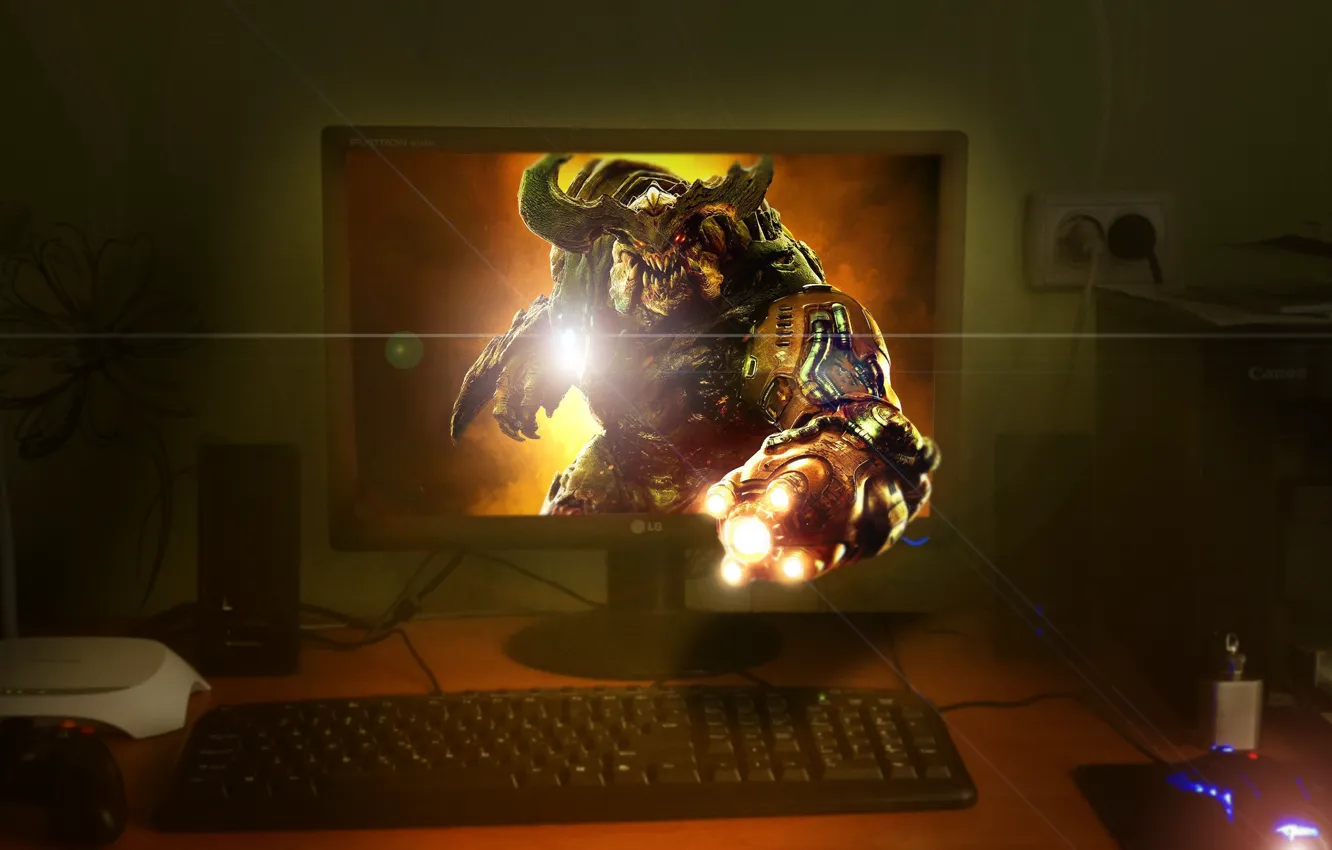 Wallpaper Monitor, Doom, Invasion, The cyber demon for mobile and ...