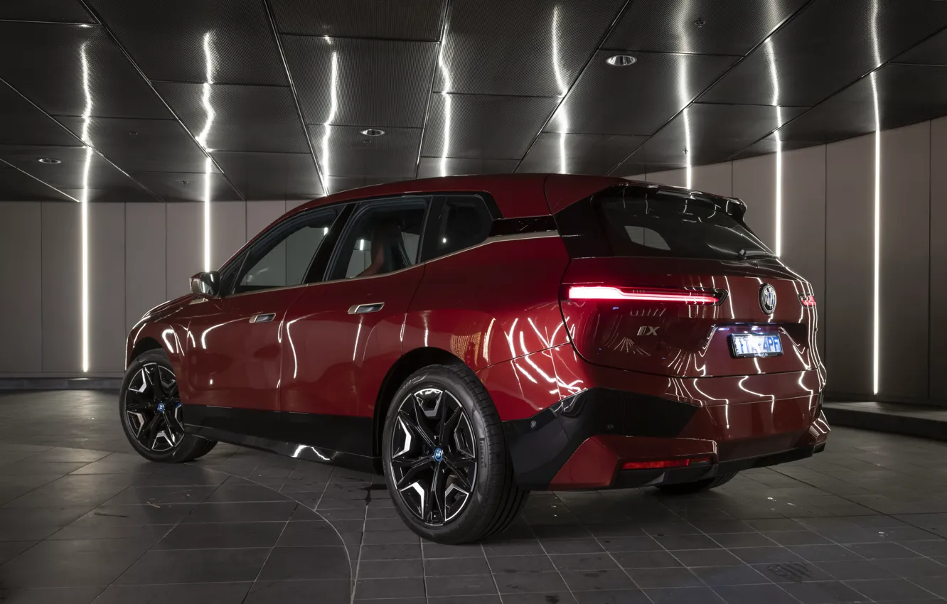 Wallpaper BMW, red, Side, parking, Sport, Rear, BMW iX, BMW iX xDrive50 ...
