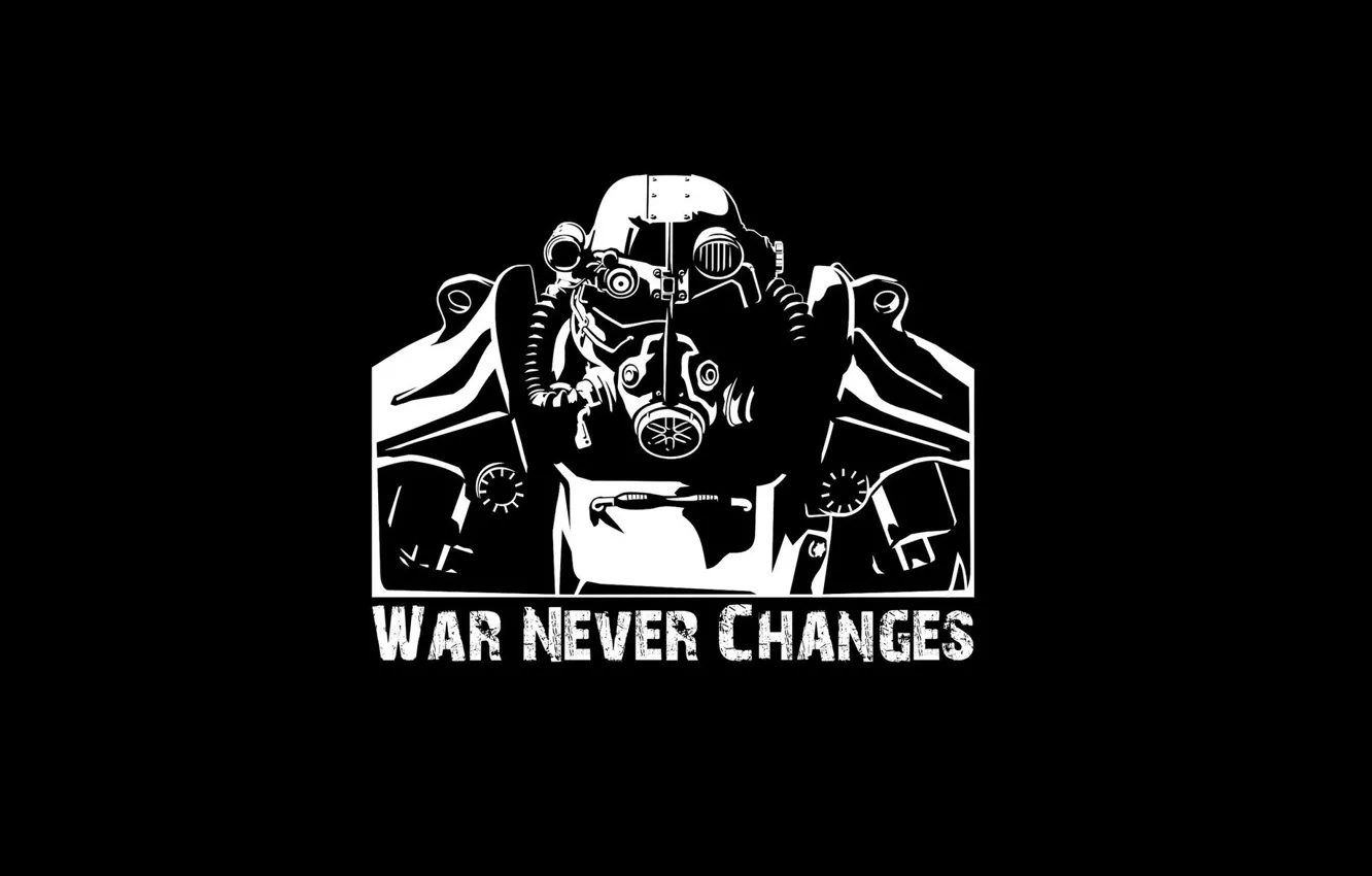 Wallpaper white, fallout 3, black, armor, war, warrior images for ...