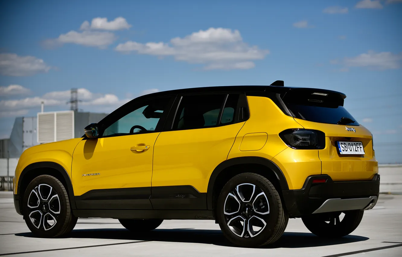 Wallpaper the sky, yellow, jeep, Jeep, Jeep Avenger for mobile and ...
