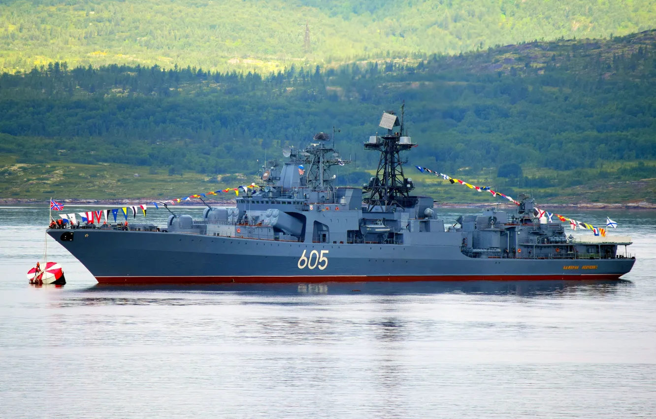 Wallpaper ship, large, anti-submarine, the Northern fleet, Admiral ...