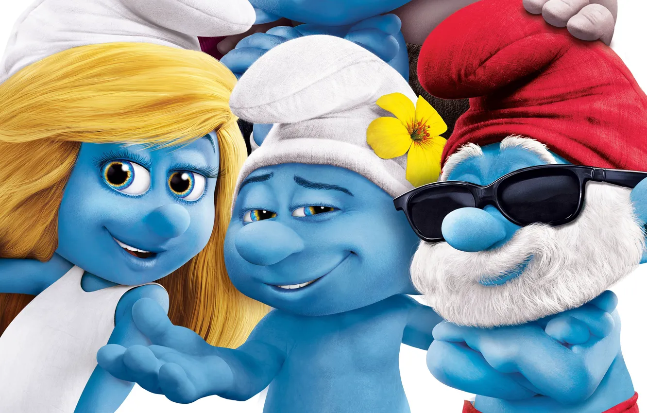 Wallpaper Paris, family, dwarves, Paris, The Smurfs 2, The Smurfs 2 for ...