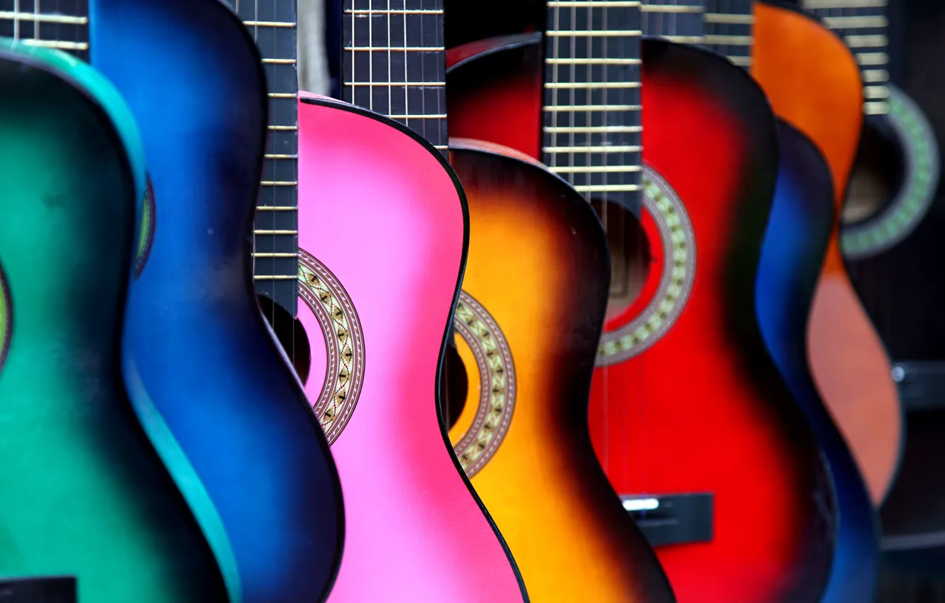 Wallpaper music, color, guitar for mobile and desktop, section музыка ...