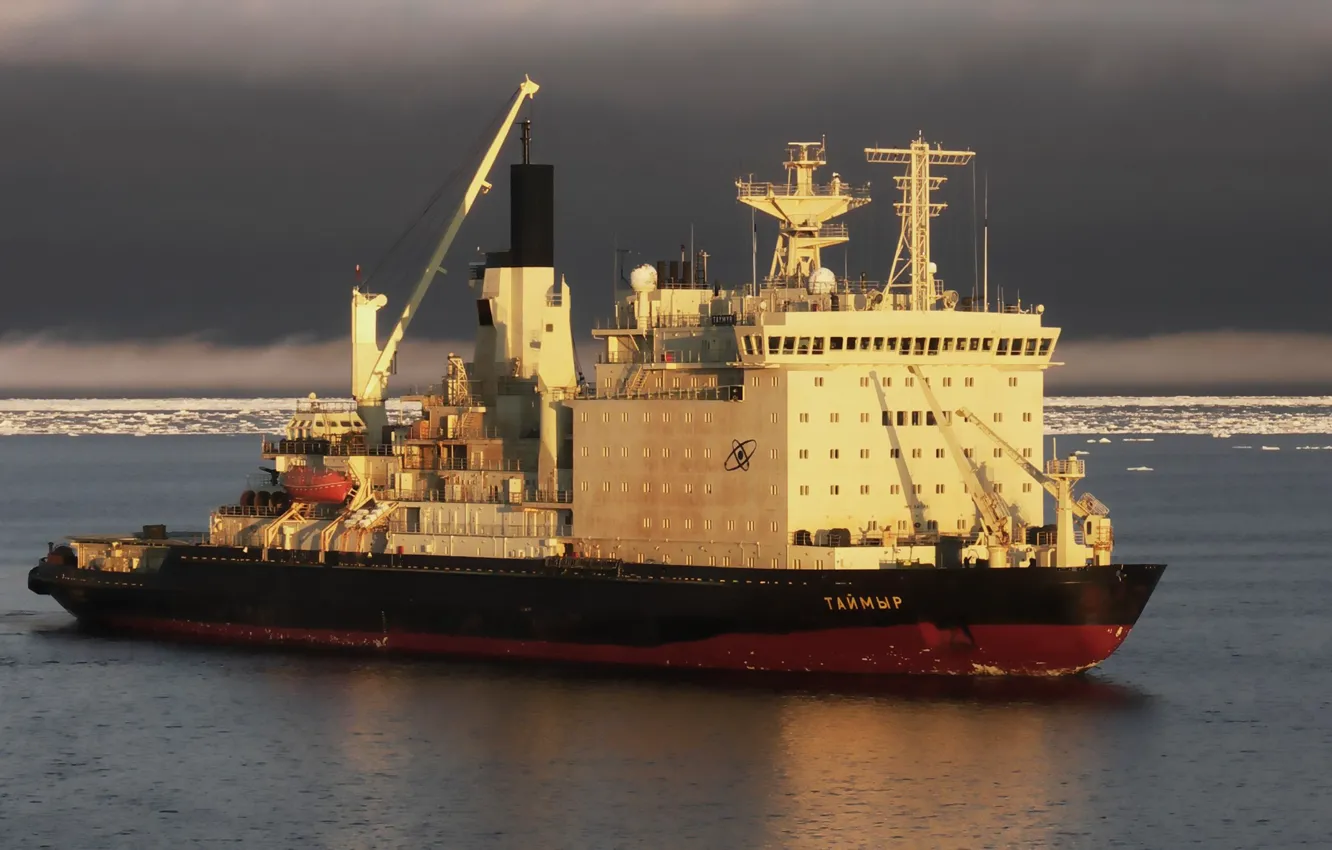Wallpaper Water, Icebreaker, The ship, Russia, Taymyr, Atomflot ...
