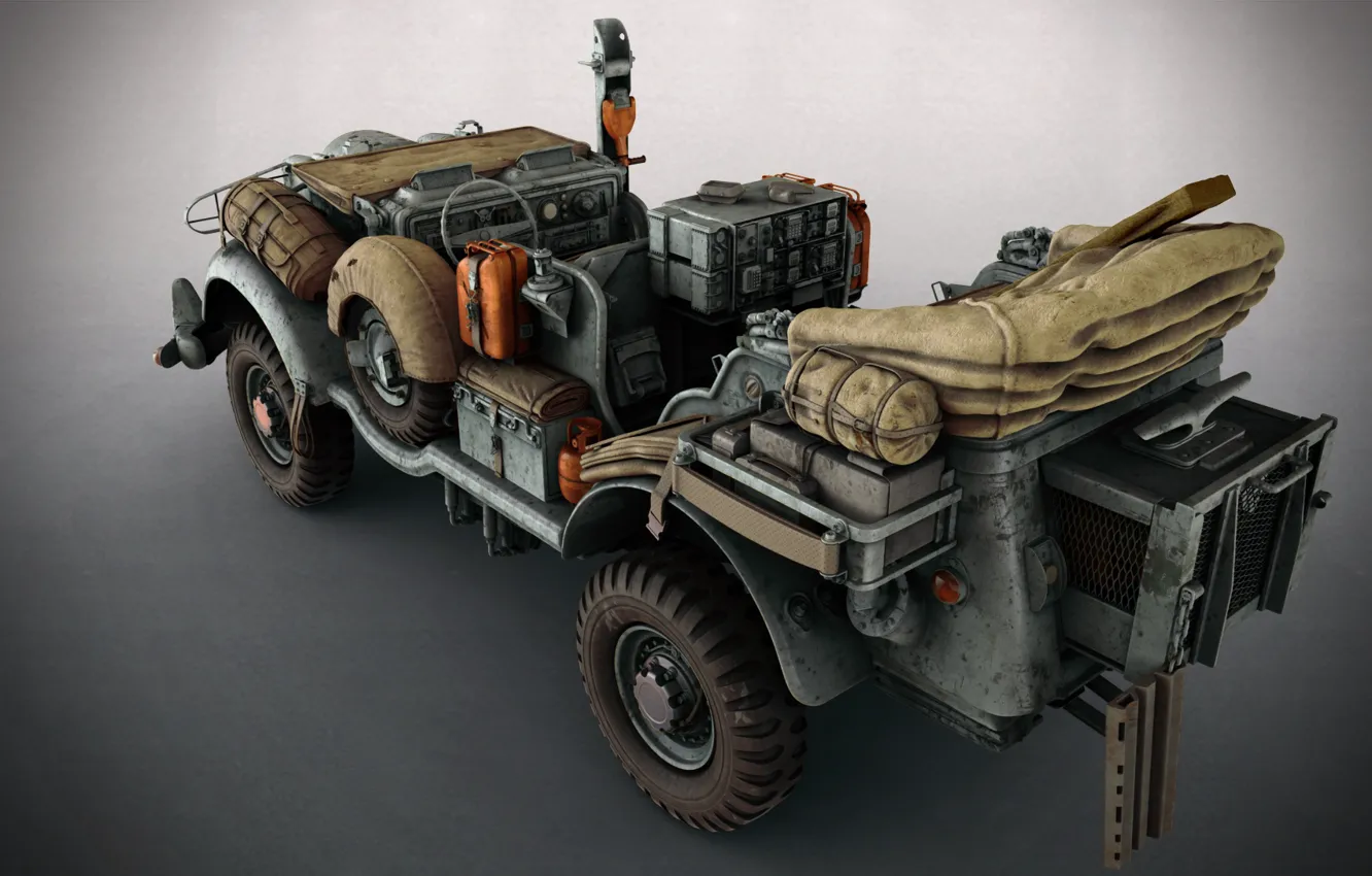Wallpaper machine, art, Matthias Develtere, SCI-FI WW2 Jeeps images for ...