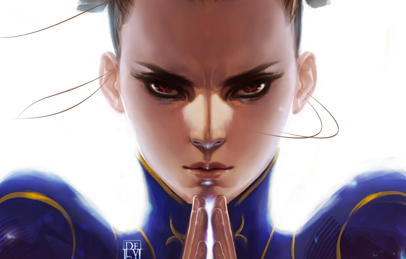Wallpaper look, girl, hands, art, street fighter, Chun Li for mobile and desktop, section игры ...