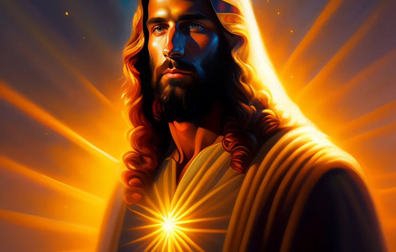 Wallpaper look, Jesus, hair, male, religion, Jesus Christ, digital art ...